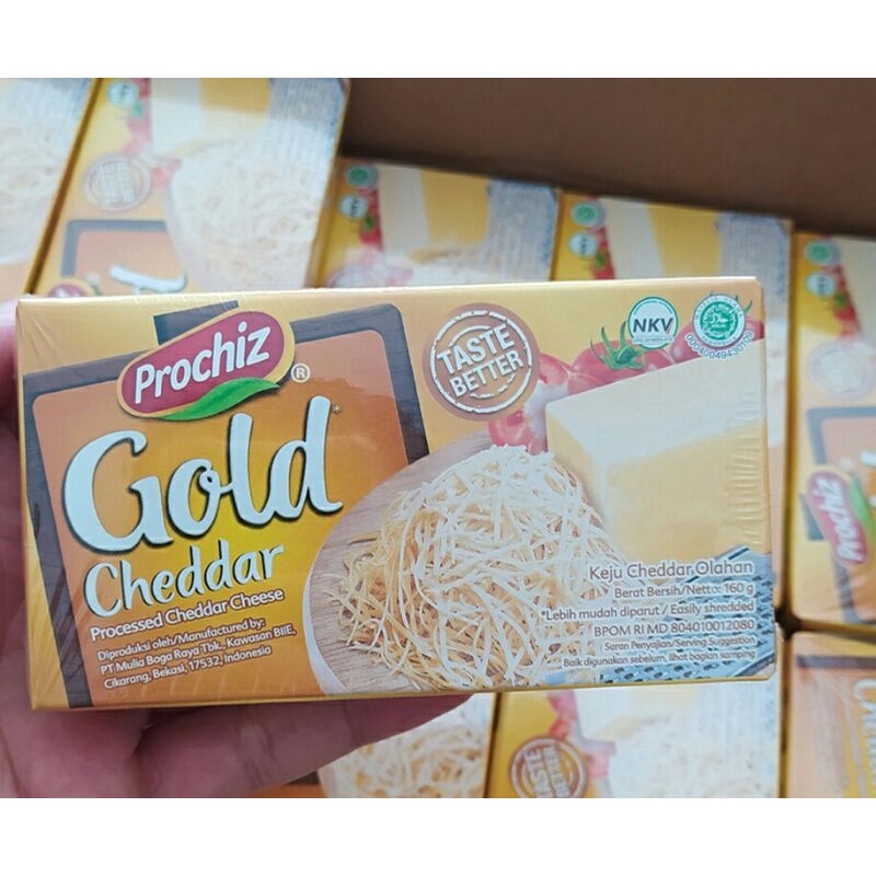 Jual prochiz gold keju cheddar olahan 160 gr | Shopee Indonesia