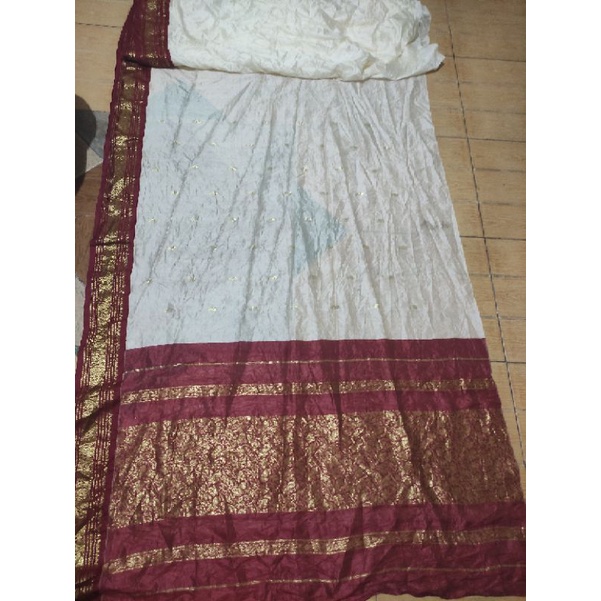 Jual saree Devdas Aishwarya rai saree list merah gold putih saree ...