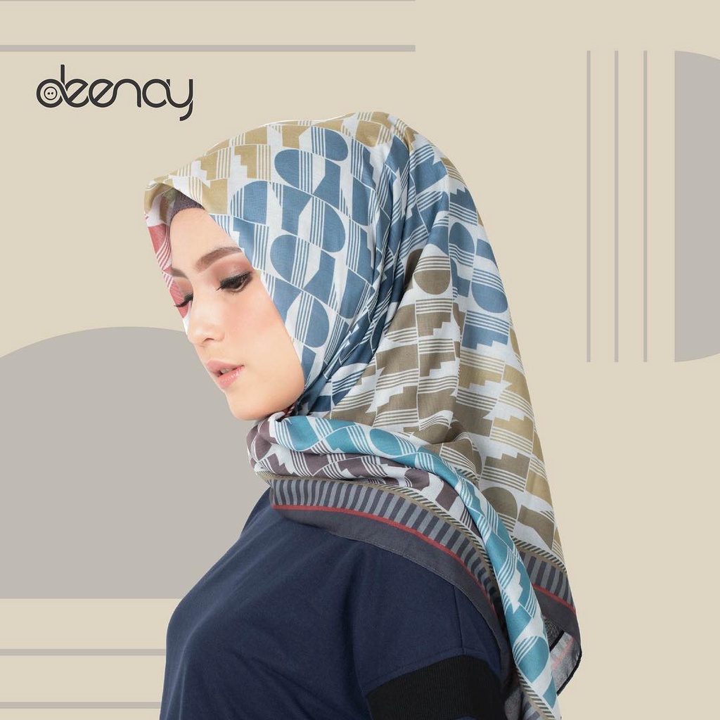 Jual Kerudung Deenay Deenay's Grey / Jilbab Segi Empat Voal Motif Hijab ...