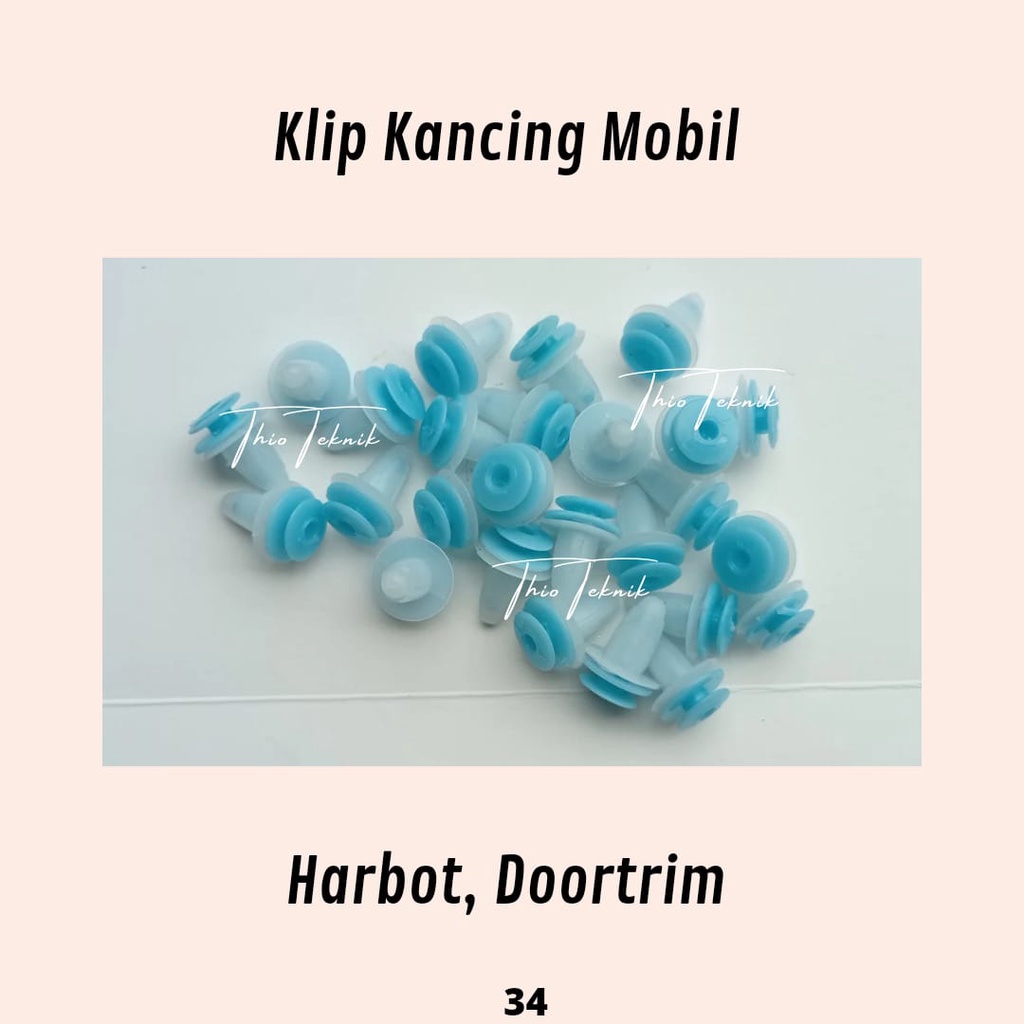 Jual Klip Kancing Pintu Harbot Doortrim Mobil Biru Putih Universal ...