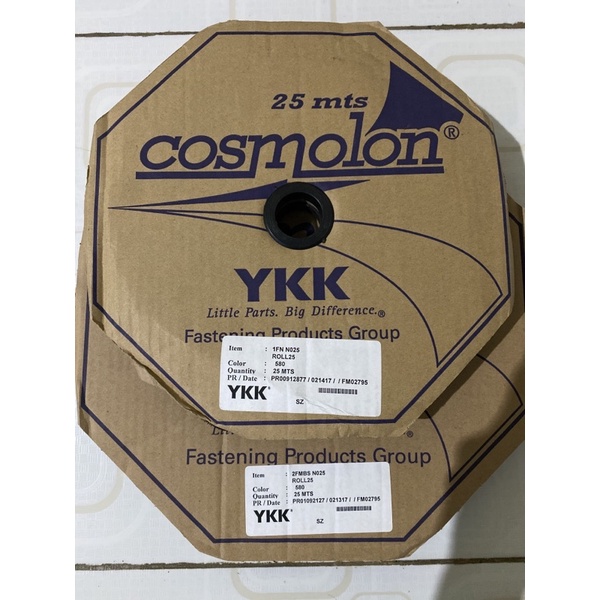 Jual Velcro YKK kasar 25 mm - warna hitam ykk lebar 2.5 cm dan 3cm ...