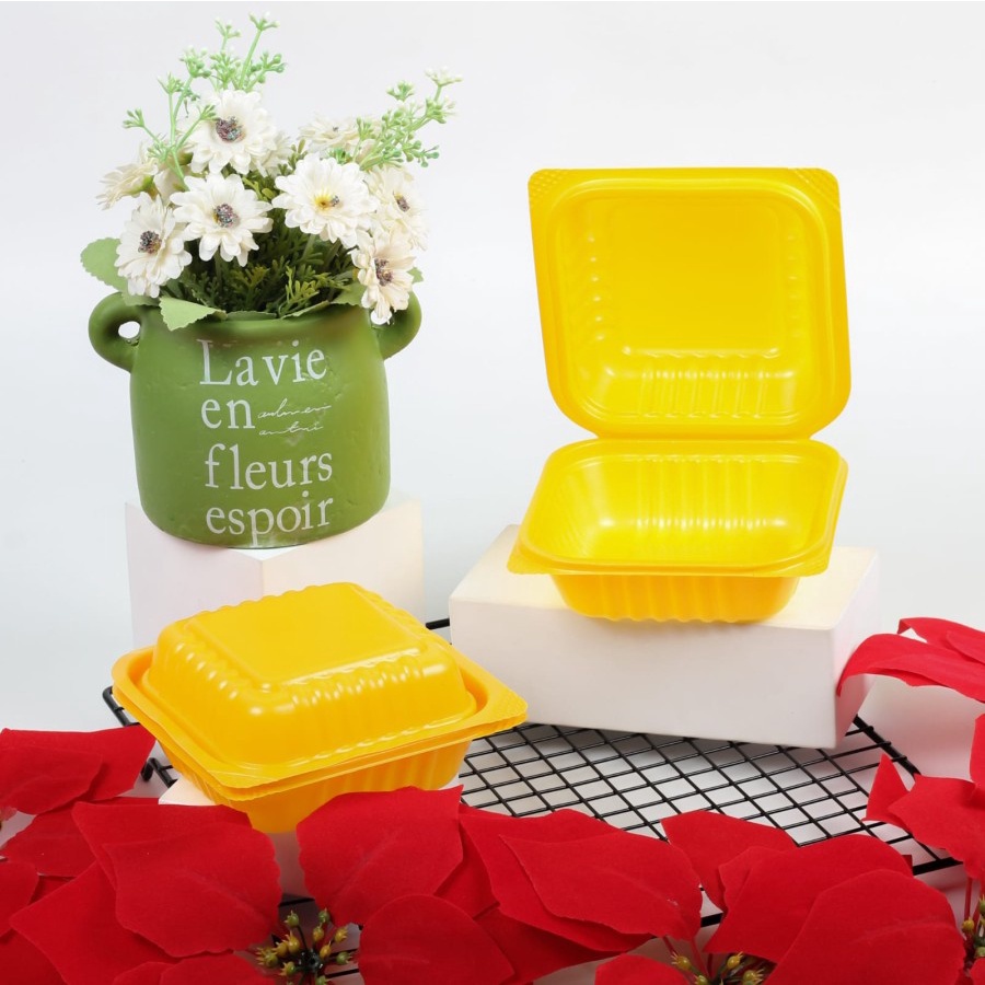 Jual Mika Kotak Hamburger Mika Box Roti Burger Kue Donat Warna ...