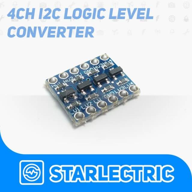 Jual I2C IIC 4 channel Logic Level Converter BiDirectional 3.3~5V ...