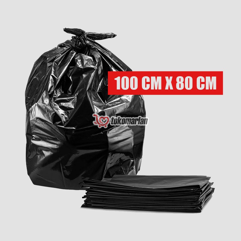 Jual Kantong Plastik Sampah Tebal Trash Bag Besar 100 cm x 80 cm ...