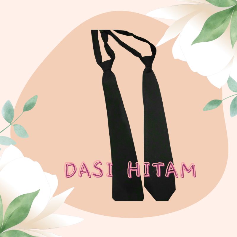 Jual dasi polos hitam / dasi kerja/ dasi ospek instan | Shopee Indonesia