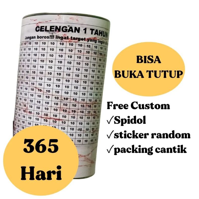 Jual CELENGAN 1 TAHUN | CELENGAN CUSTOM | CELENGAN TARGET BUKA TUTUP ...