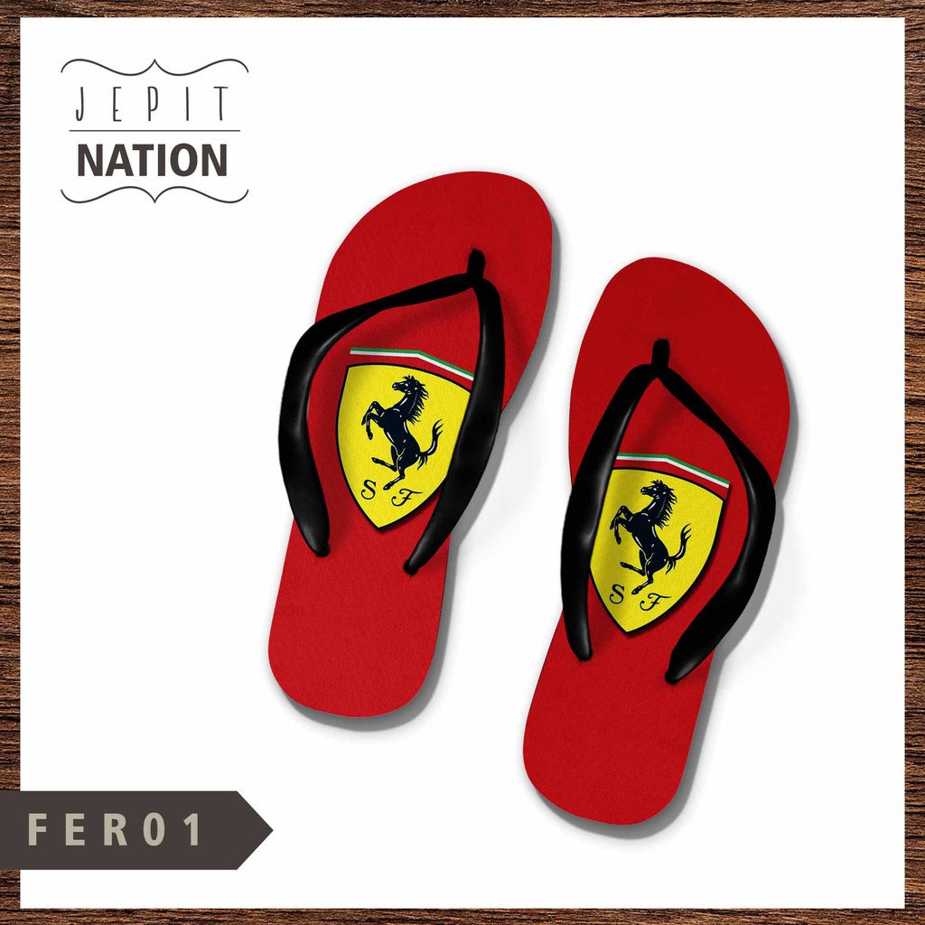 Jual [SANDAL JEPIT] Ferrari Logo (FER), JEPITNATION Sendal Jepit Laki ...