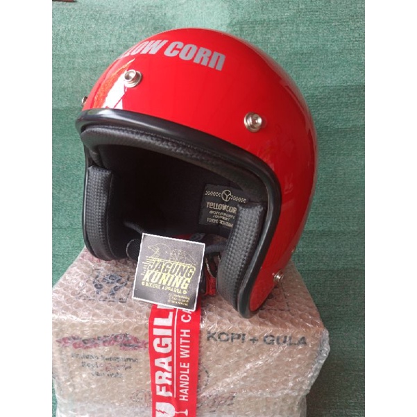 Jual Helm Half Face Yellow corn | Shopee Indonesia