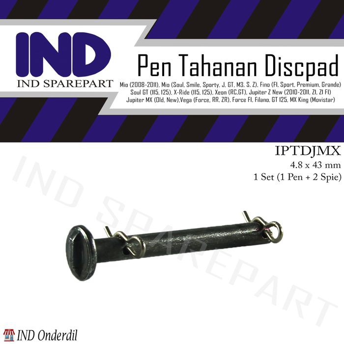 Jual IND Onderdil Pin-Pen-Baut Tahanan Discpad-Kaliper Rem Cakram Depan ...