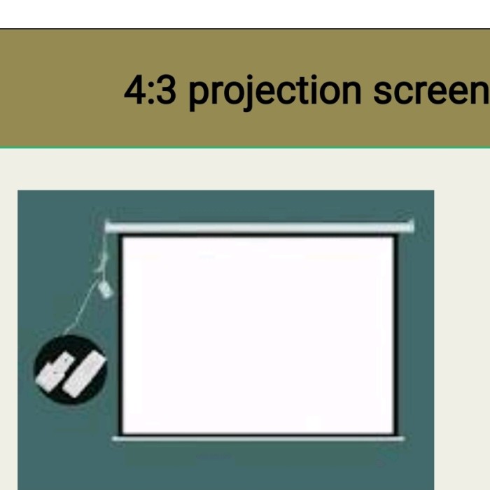 Jual layar- Screen proyektor 100" 4:3 elektrik remote( 2032mx 1524mm ...