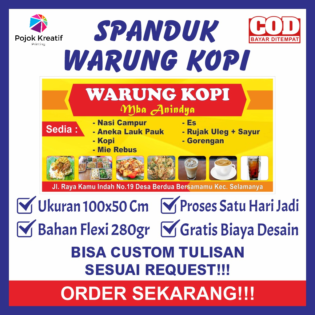 Jual Spanduk Sepanduk Banner Baner Bener Backdrop Plang Promosi Usaha ...