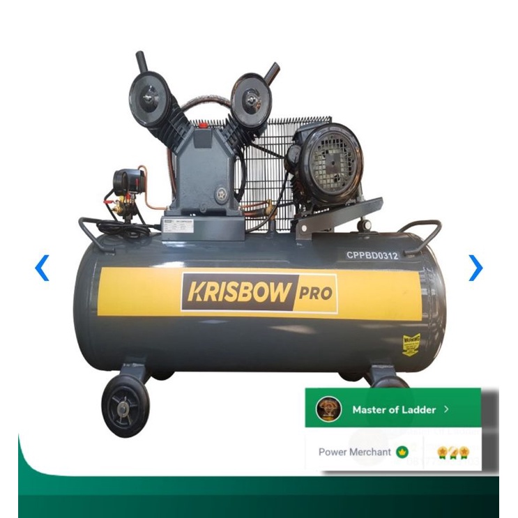 Jual KRISBOW COMPRESSOR 3HP 120 L 10BAR 220V 1PH | Shopee Indonesia