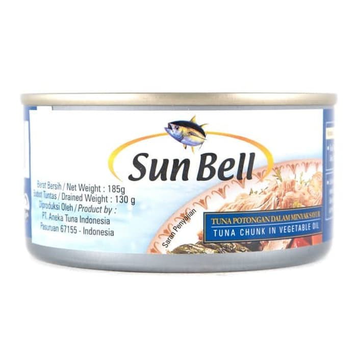 Jual SUN BELL TUNA CHUNK IN VEGETABLE OIL 185 GRAM - IKAN KEMASAN ...