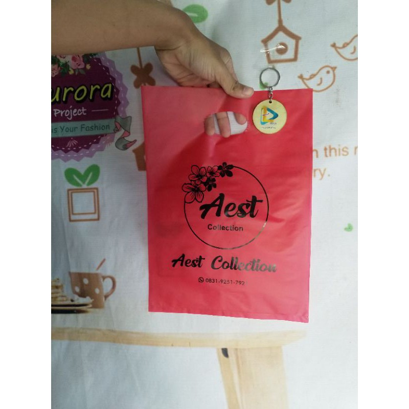 Jual Plastik HD plong sablon UK 25x35 shoping bag sablon | Shopee Indonesia