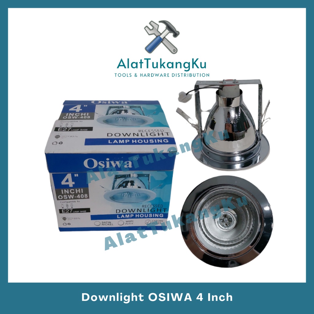 Jual Fitting / Kap Lampu Downlight Tanam Osiwa 4 inch Putih SNI ...