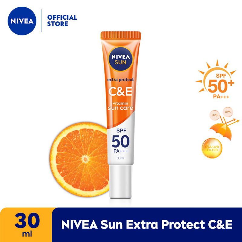Jual Nivea Sun Extra Protect Vitamin Sun Care C&E 30ml | Shopee Indonesia