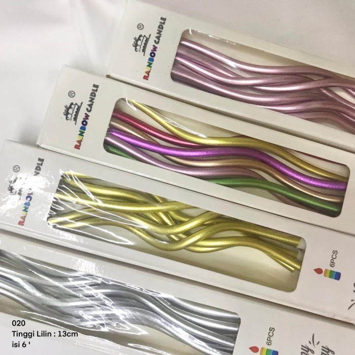 Jual METALLIC CURLY BIRTHDAY CANDLES LILIN ULANG TAHUN WARNA METALIK 13 ...