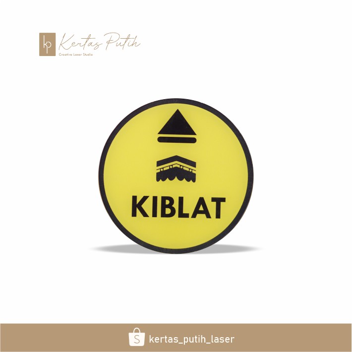 Jual Kiblat Sign / Penanda arah Kiblat - Akrilik UV PRINT | Shopee ...