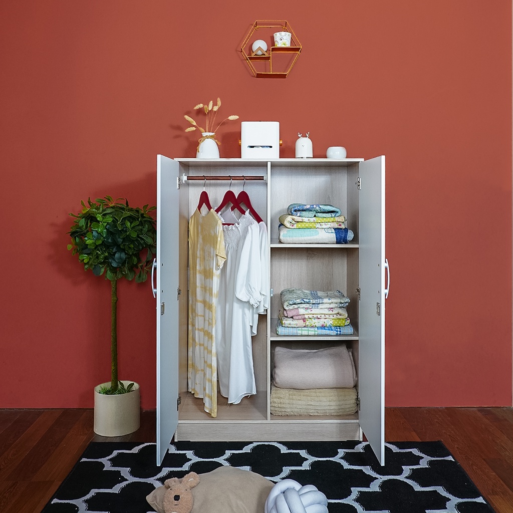 Jual Lemari Pakaian Anak Minimalis 2Pintu Alula 204 | Shopee Indonesia