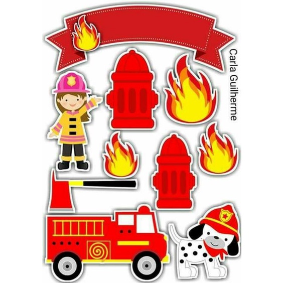 Jual Topper cake kue pemadam kebakaran damkar free nama dan ucapan ...