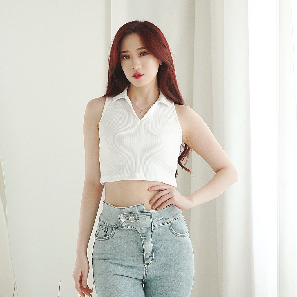 Jual Tank Top V NECK Baju Atasan Wanita Tank Croptop V Neck 120 ...