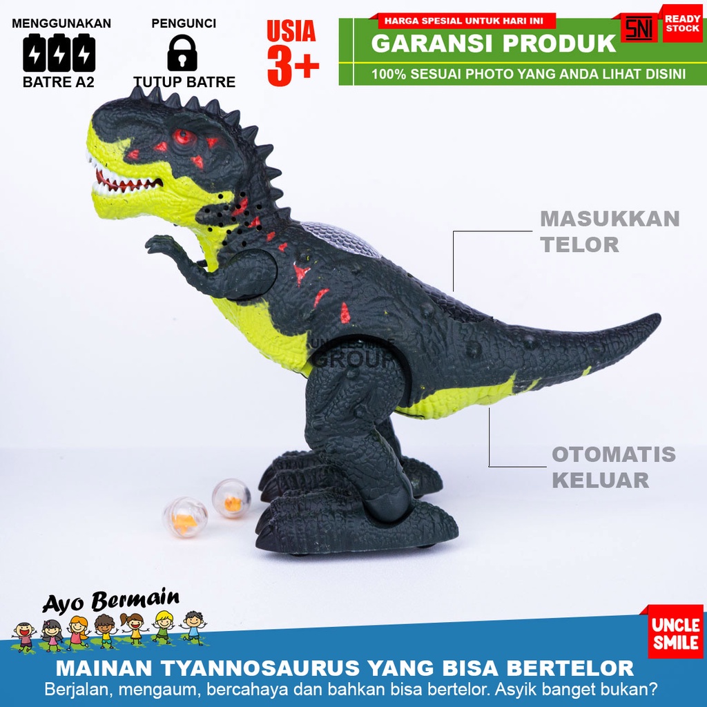 Jual Mainan Dinosaurus Tyrannosaurus T Rex Bisa Bertelor Jalan ...