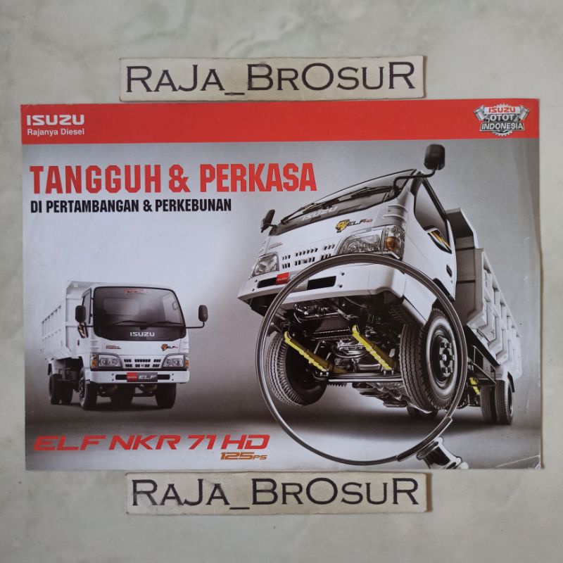 Jual Poster brosur katalog Isuzu ELF NKR71/NKR 71 HD 125PS dump truck ...