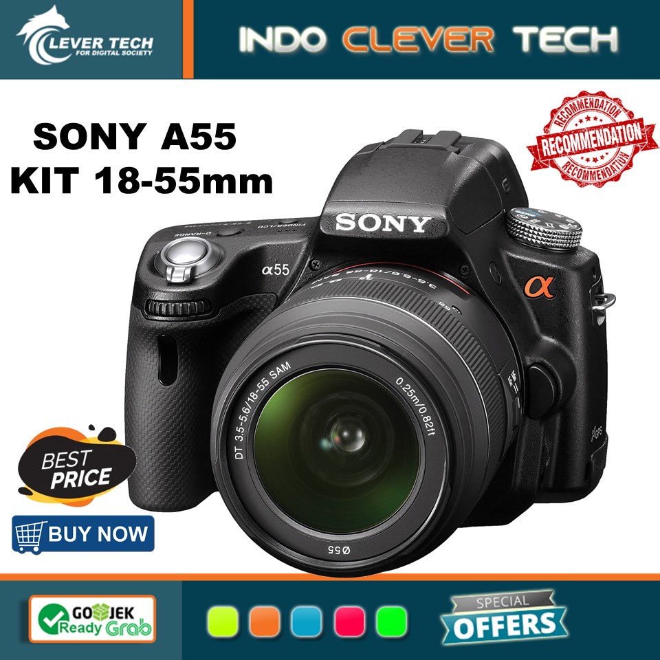 Jual Sony A55 KIT 18-55mm DSLR Camera zoom lens | Shopee Indonesia
