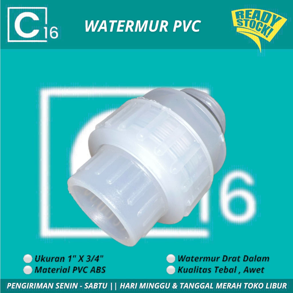 Jual Watermur Bening PVC 1" Inch X 3/4" Inch Kuat dan Tebal | Shopee ...