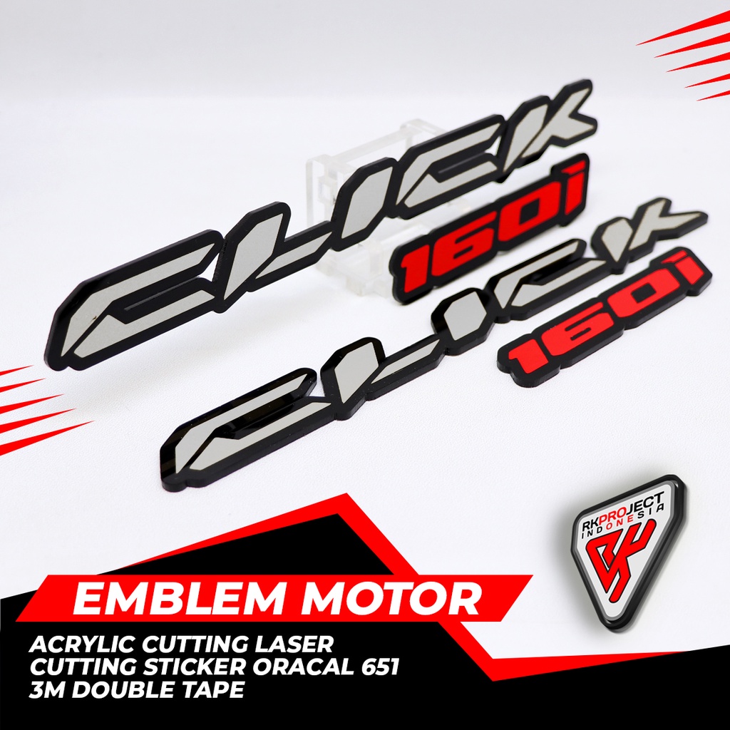 Jual EMBLEM MOTOR CLICK 160 3D VARIASI HONDA VARIO 160 | Shopee Indonesia