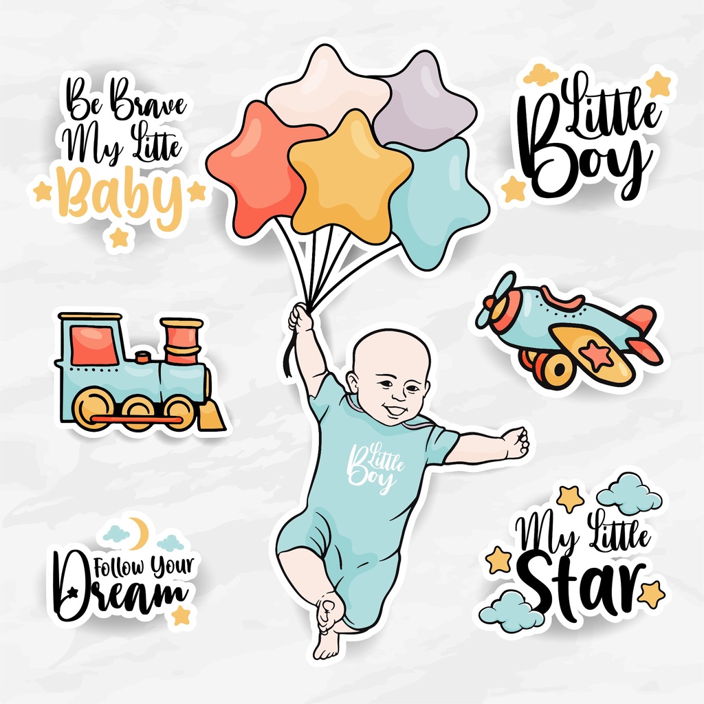 Jual Sticker Baby Boy - Baby Girls / Sticker traveling/ stiker jurnal ...