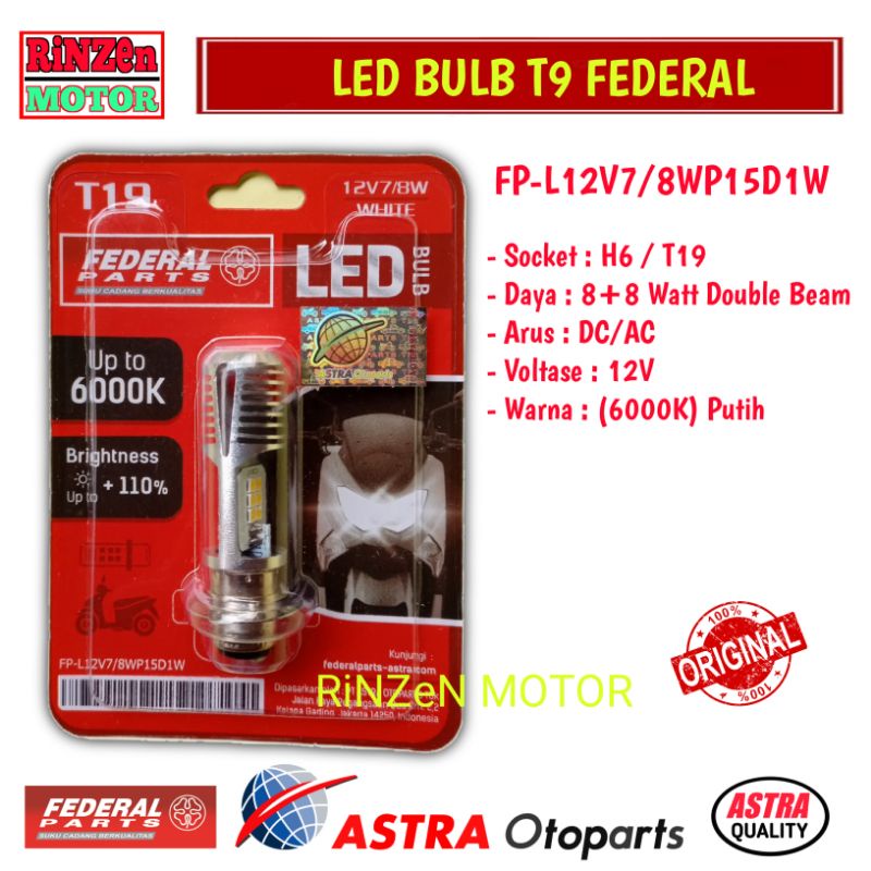 Jual Lampu Led Beat, Vario , Satria FP-L12V7/8WP15D1W Federal Parts ...