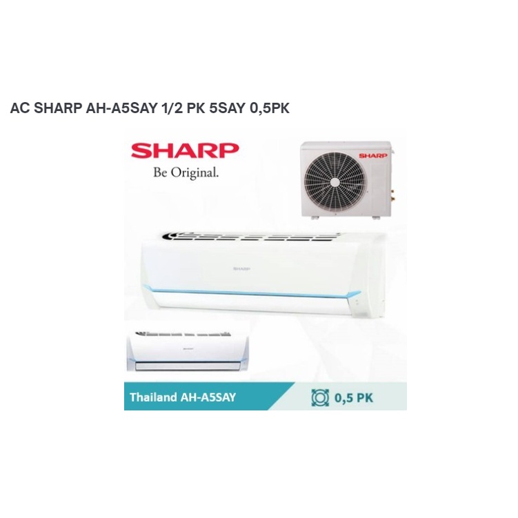 Jual AC SHARP AH-A5SAY 1/2 PK 5SAY 0,5PK (Depok dan sekitarnya ...
