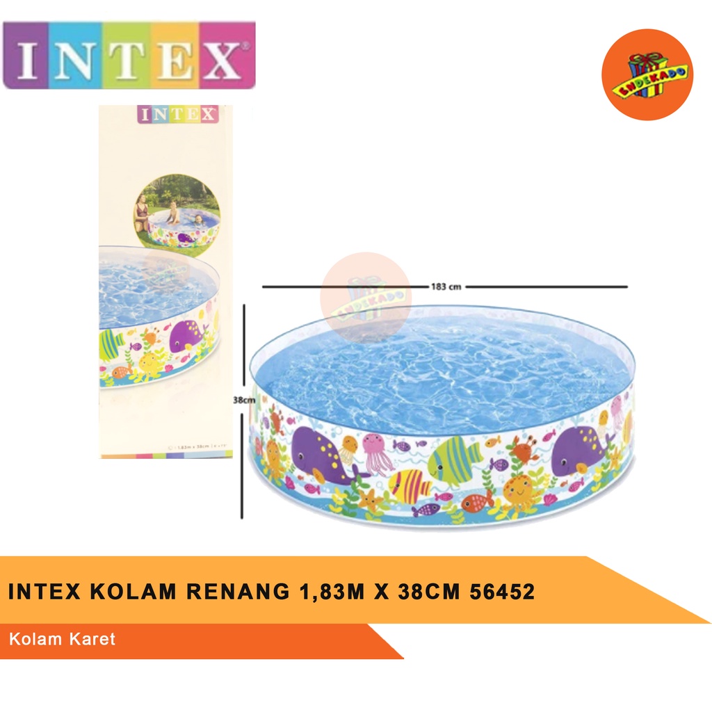 Jual INTEX KOLAM RENANG 1,83m x 38cm 56452 - Kolam Karet | Shopee Indonesia