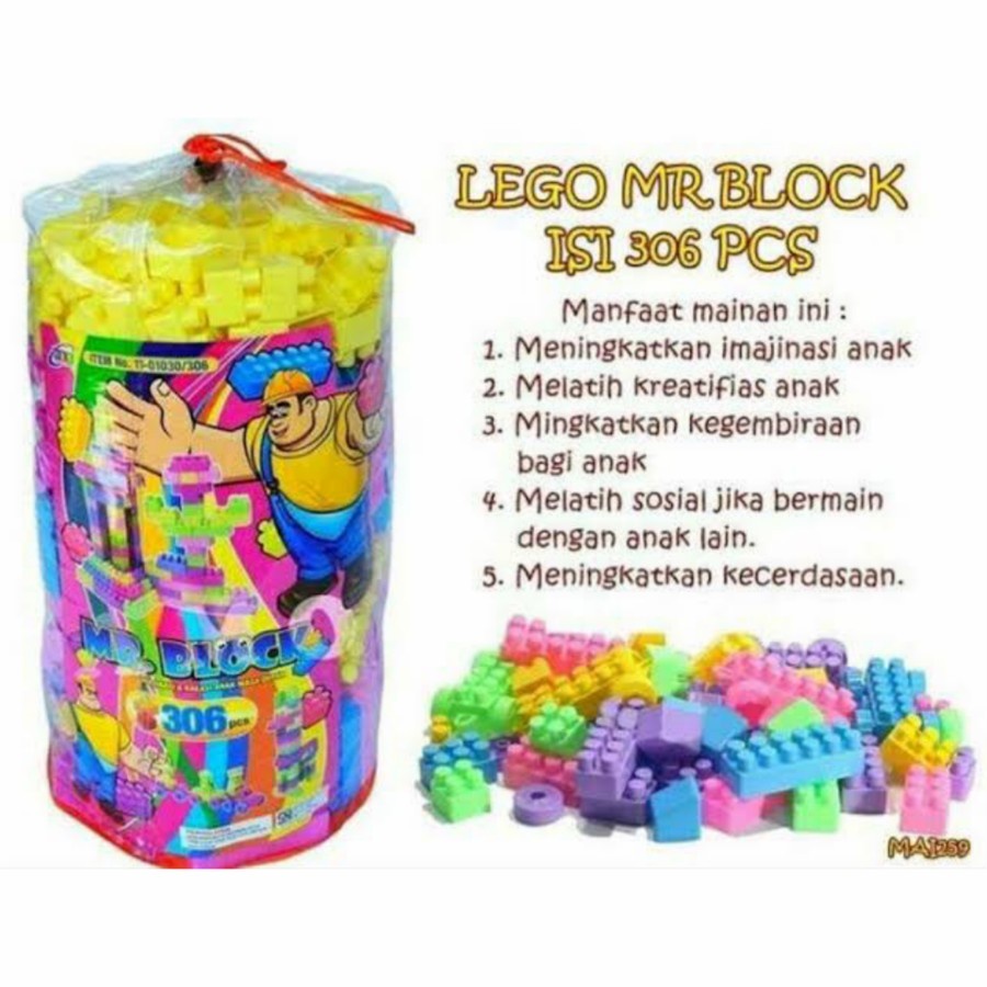 Jual MR BLOCK 306 PCS - MAINAN LEGO BLOCK EDUKASI EDUKATIF | Shopee ...