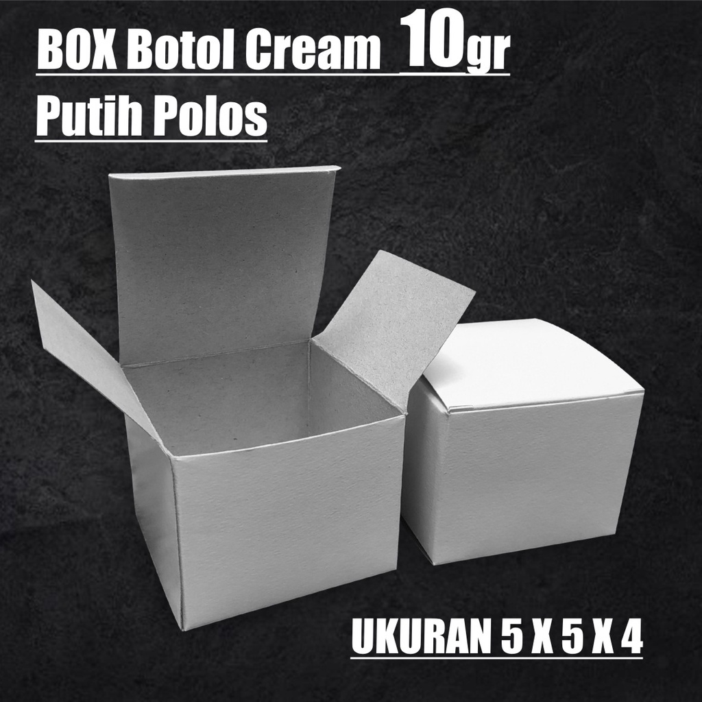 Jual Box Cream POLOS / Kemasan botol cream / dus kosmetik 10gr / Box ...