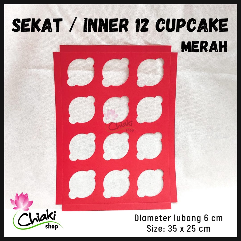 Jual Inner Sekat 12 Cupcake 35 x 25 Kotak Box Mika Insert Dus Kue ...