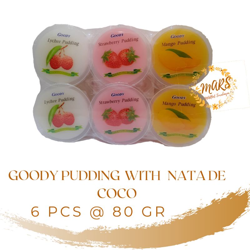 Jual Goody puding with nata de coco 80 gr x 6 cups | Shopee Indonesia