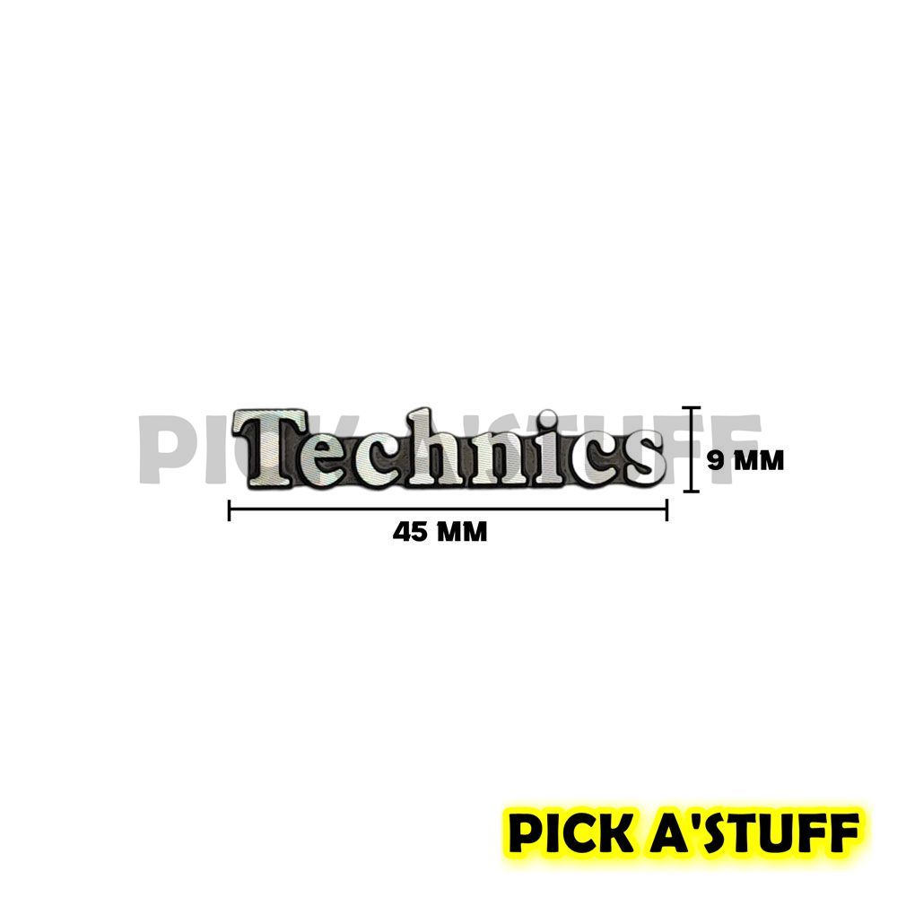Jual Emblem Aluminium Sticker Decals 3D Logo Technics Audio Speaker ...