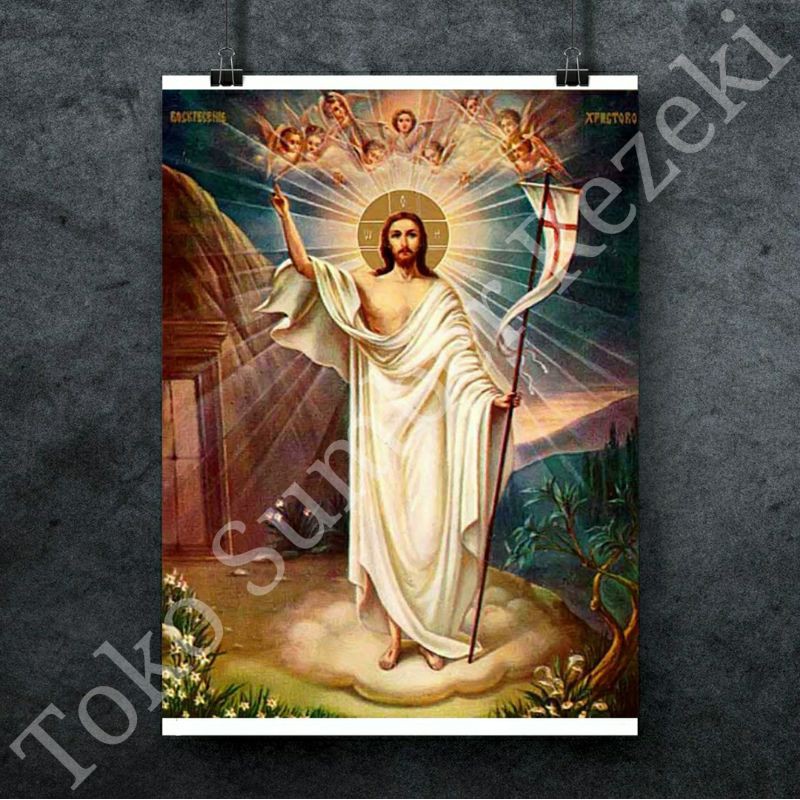 Jual Poster Dinding Yesus Malaikat Mulia Angel Jesus Canvas Paper A4 ...