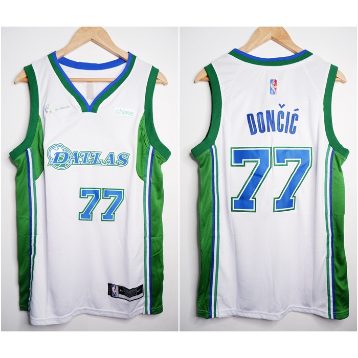 Jual JERSEY BASKET NBA DALLAS #77 LUKA DONCIC 75TH CITY EDITION PUTIH ...