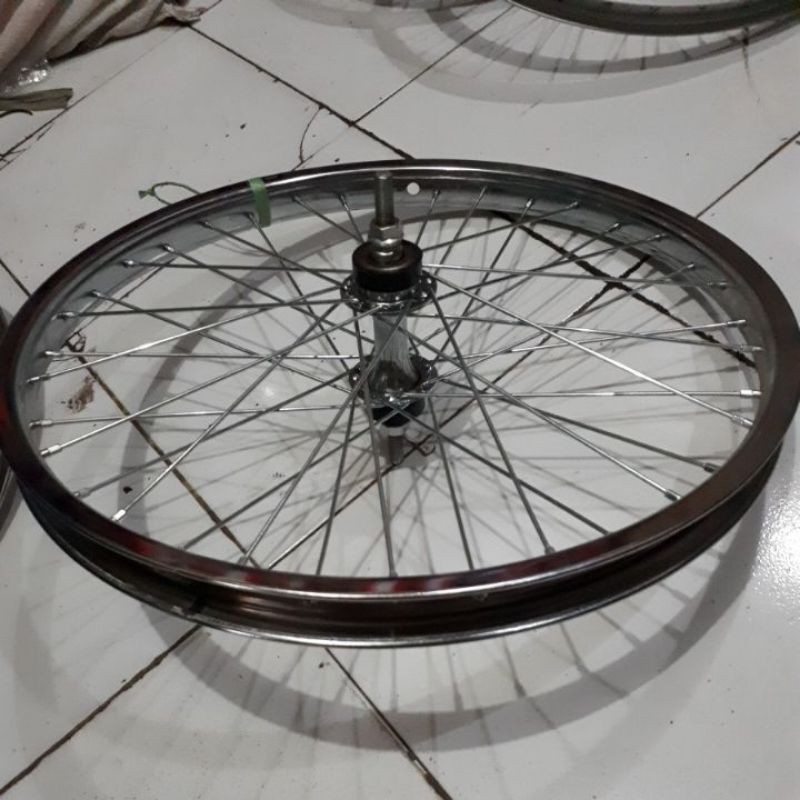 Jual PELEG / VELG SEPEDA 20 BESI CROM / ALUMUNIUS HITAM DAN SILVER ...