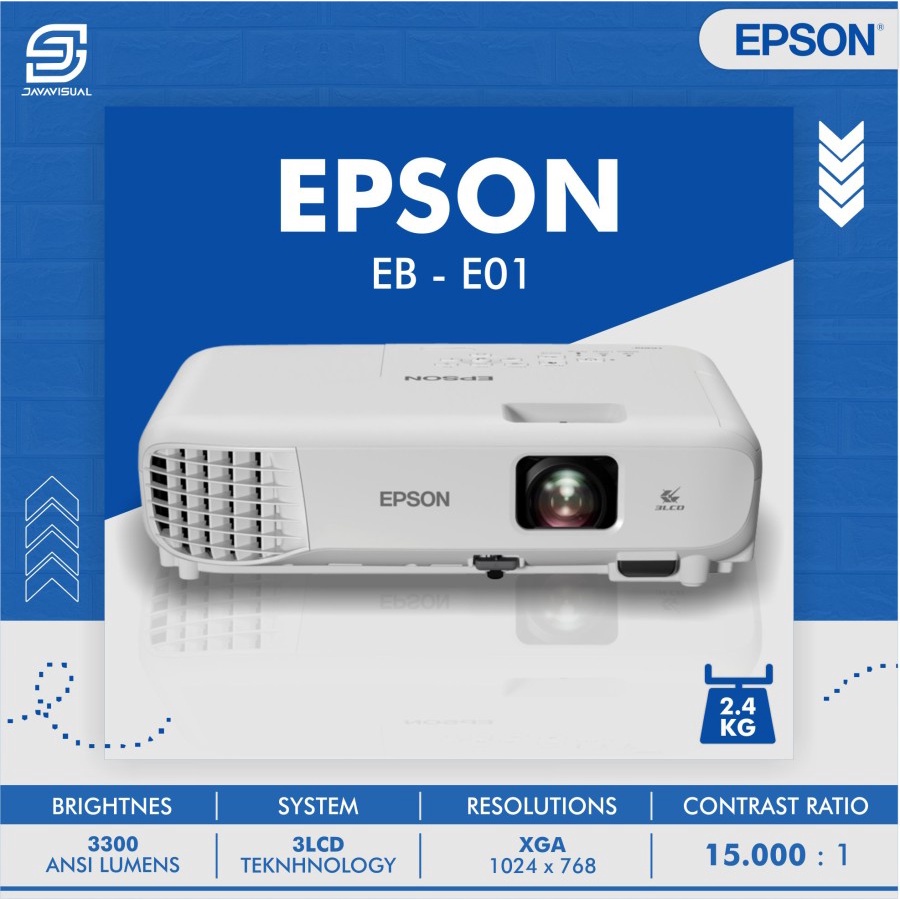 Jual [JaVis] Proyektor EPSON EB-E01 XGA 3300 Lumens Original 3LCD epson EB E01 | Shopee Indonesia
