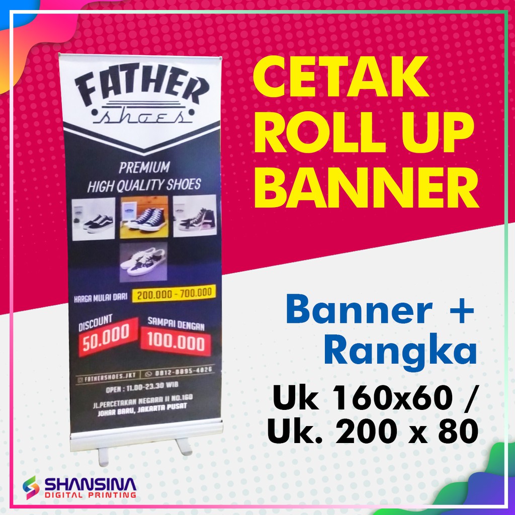 Jual CETAK ROLL UP BANNER / STANDING BANNER | Shopee Indonesia