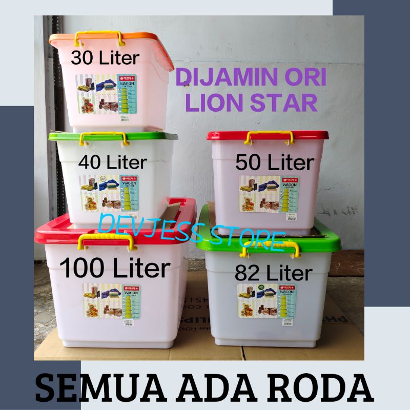 Jual LION STAR BOX CONTAINER WAGON 82 50 40 30 liter | Shopee Indonesia