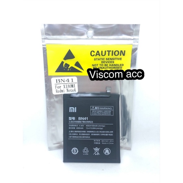 Jual Baterai Xiaomi BN-41 Original Redmi Note 4 / BN41 | Shopee Indonesia