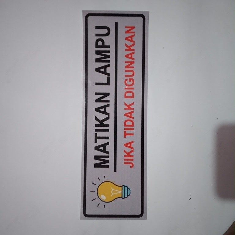 Jual Sticker Matikan Lampu / stiker hemat listrik / energy saving ...