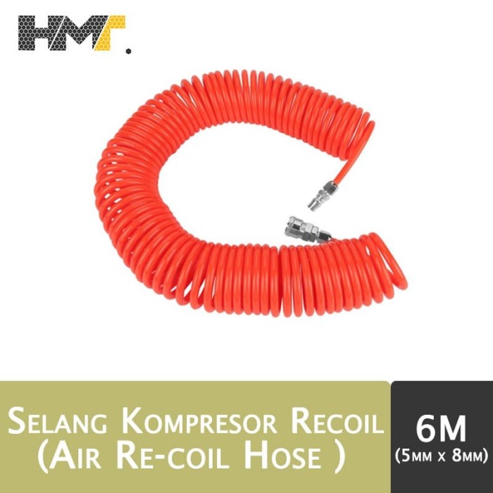 Jual Polyurethane Air Re-coil Hose 6m (5mm x 8mm) / Selang Kompresor Recoil | Shopee Indonesia
