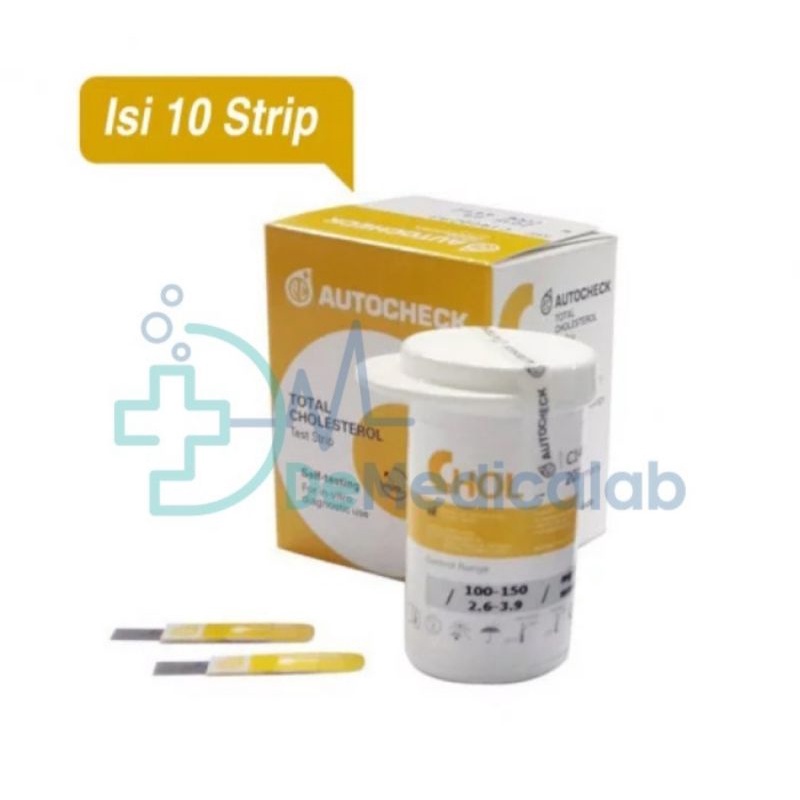 Jual Strip Autocheck Cholesterol isi 10 / Refill Test Kolestrol Auto ...