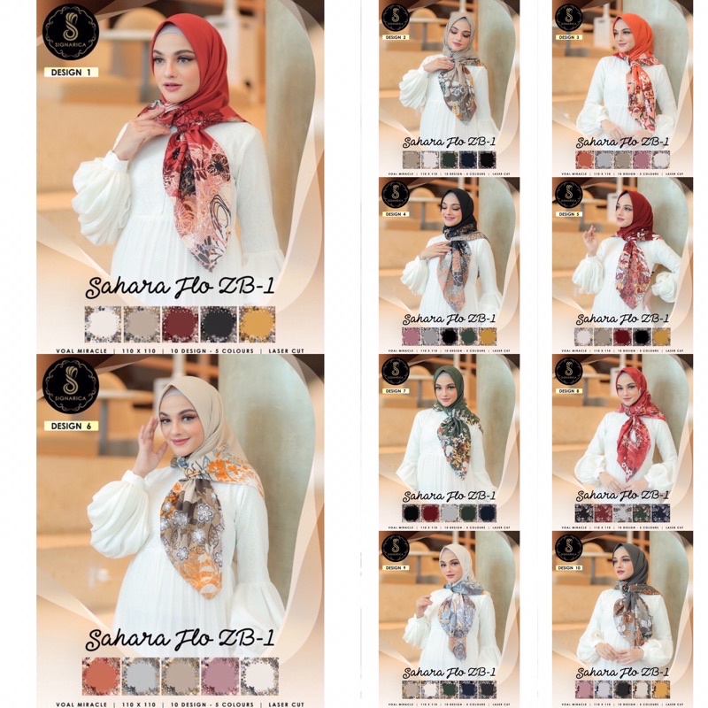 Jual (Part 1) PILIH MOTIF Sahara Flo Lc by Signarica | Kerudung/jilbab ...